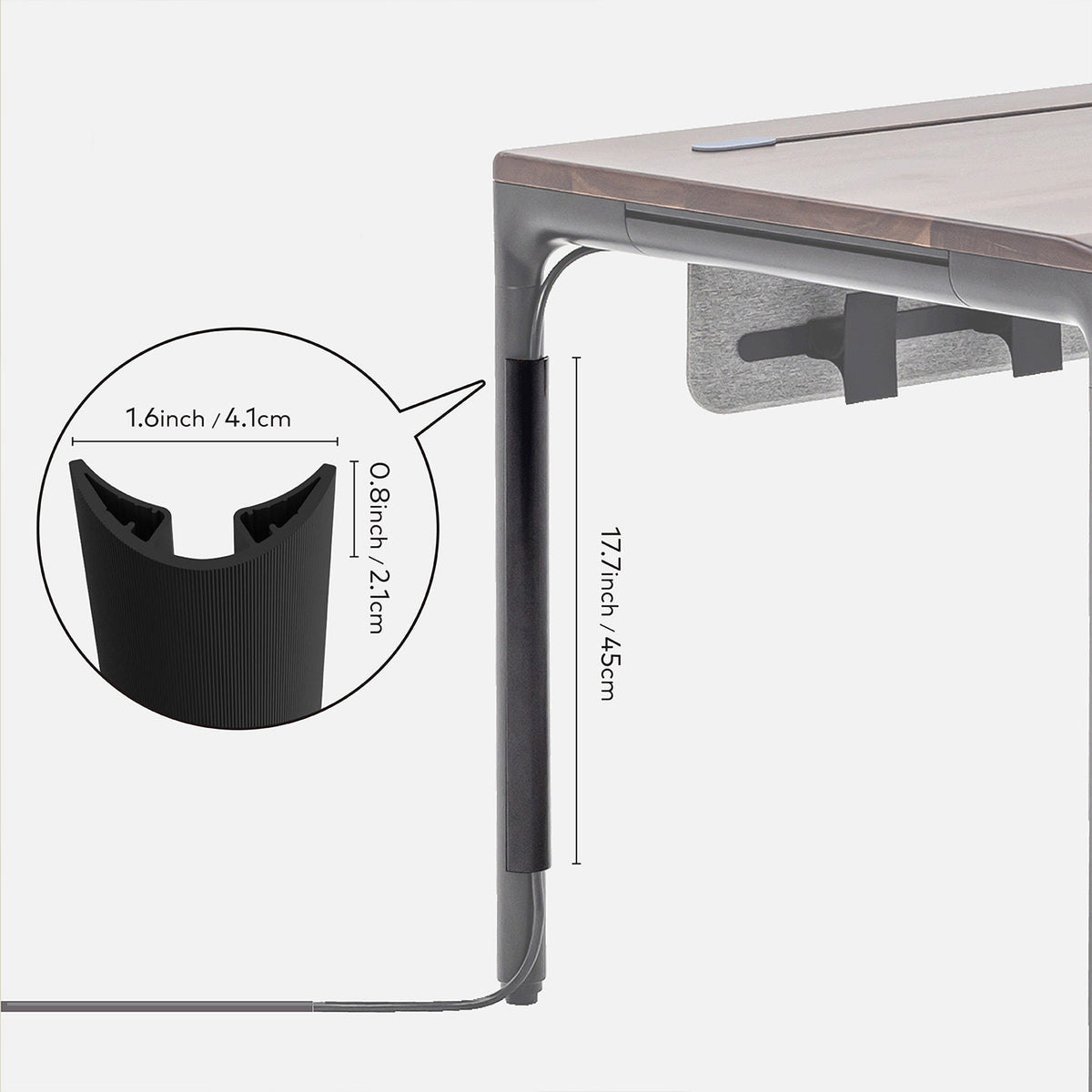 Creek - Power Cord Cover | Cord Hider for Desk | Beflo