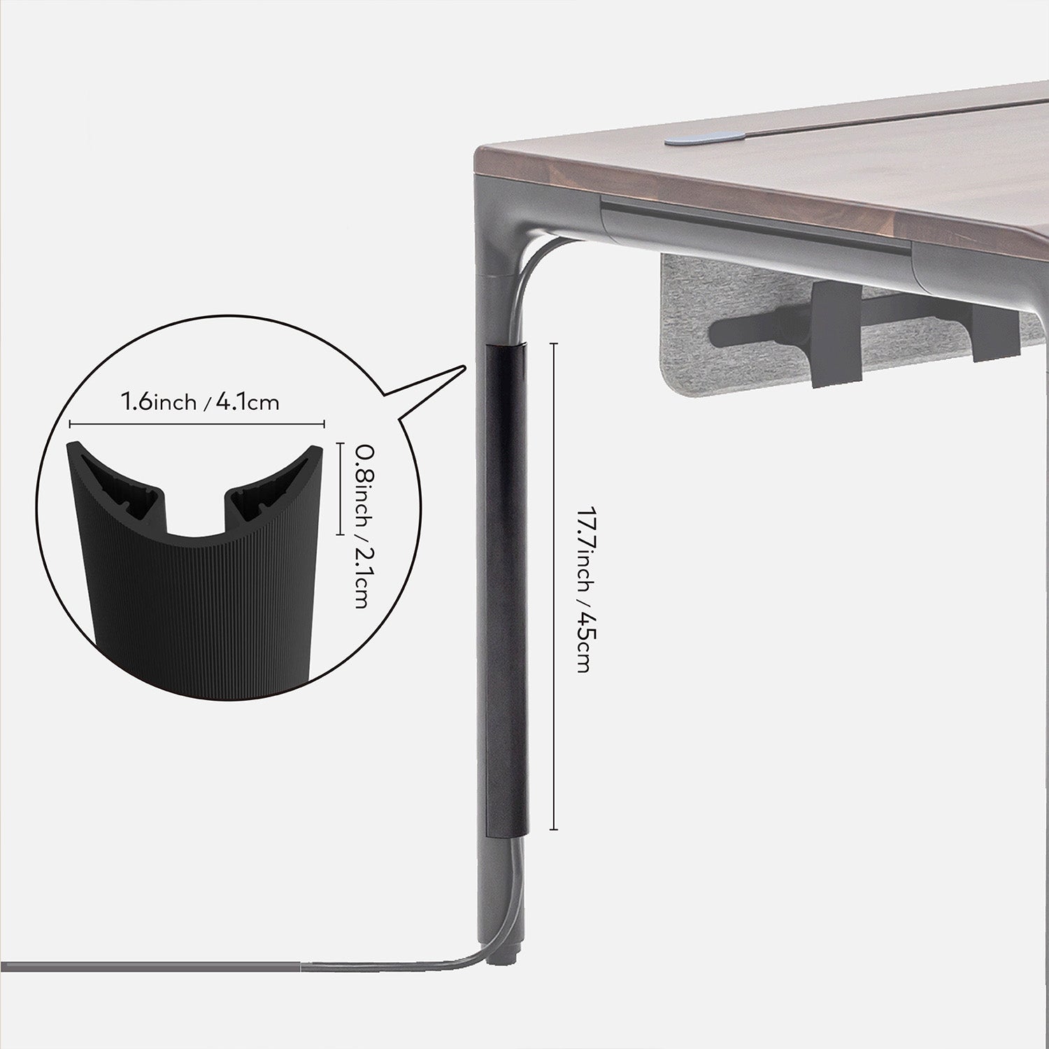 Creek - Power Cord Cover | Cord Hider for Desk | Beflo